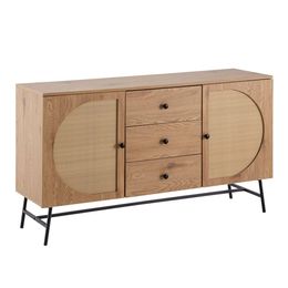 Wohnling Sideboard Eiche-Dekor 140x80x40 cm