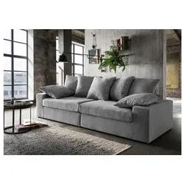 Big-Sofa Inosign "Sassari" Sofas Gr. B/H/T: 250cm x 76cm x 103cm, Struktur, Big-Sofa 2-Sitzer-2-Sitzer, silberfarben (silber)