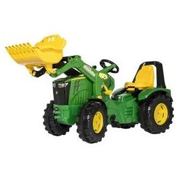 Tretfahrzeug Rolly Toys "Premium John Deere 8400R" Tretfahrzeuge grün Kinder Kindertraktor mit Lader