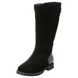 Weitschaftstiefel sheego "Große Größen" Gr. 44, XL-Schaft, schwarz Damen Schuhe Reißverschlussstiefel Weitschaftstiefel Reiterstiefel mit elastischer Zierschnalle