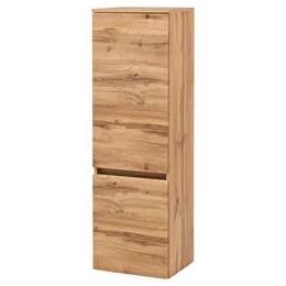 Midischrank Welltime "Kaunas" Schränke Gr. B/H/T: 40 cm x 130 cm x 35 cm, 2 St., braun (wotaneiche) Bad-Midischrank 40 cm breit, Soft-Close-Funktion