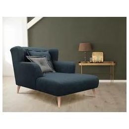 Loveseat Home Affaire "Baggio" Sessel Gr. Struktur, B/H/T: 101 cm x 99 cm x 152 cm, blau (dunkelblau)