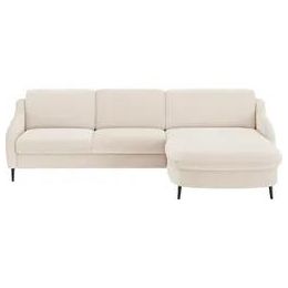 Sit & More Ecksofa SIT & MORE "Soul L-Form" Sofas Gr. B/H/T: 280cm x 90cm x 182cm, Flachgewebe, Recamiere rechts, ohne Bett-ohne Bettkasten, beige wahlweise mit Bettfunktion und Bettkasten oder Schubkasten