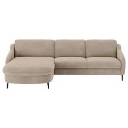 Sit & More Ecksofa SIT & MORE "Soul L-Form" Sofas Gr. B/H/T: 280cm x 90cm x 182cm, Struktur, Recamiere links, ohne Bett-ohne Bettkasten, beige wahlweise mit Bettfunktion und Bettkasten oder Schubkasten