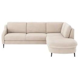 Sit & More Ecksofa SIT & MORE "Soul L-Form" Sofas Gr. B/H/T: 257cm x 90cm x 239cm, Microfaser, Ottomane rechts, ohne Bett-ohne Bettkasten, beige wahlweise mit Bettfunktion und Bettkasten oder Schubkasten