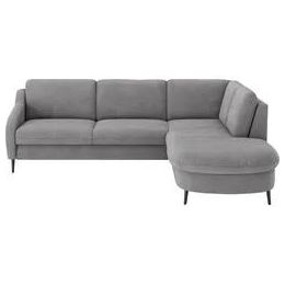 Sit & More Ecksofa SIT & MORE "Soul L-Form" Sofas Gr. B/H/T: 257cm x 90cm x 239cm, Microfaser, Ottomane rechts, mit Bett-ohne Bettkasten, grau wahlweise mit Bettfunktion und Bettkasten oder Schubkasten