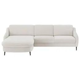 Sit & More Ecksofa SIT & MORE "Soul L-Form" Sofas Gr. B/H/T: 280cm x 90cm x 182cm, Flachgewebe, Recamiere links, ohne Bett-ohne Bettkasten, weiß wahlweise mit Bettfunktion und Bettkasten oder Schubkasten