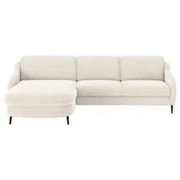 Sit & More Ecksofa SIT & MORE "Soul L-Form" Sofas Gr. B/H/T: 280cm x 90cm x 182cm, Luxus-Microfaser ALTARA NUBUCK, Recamiere links, ohne Bett-ohne Bettkasten, beige (elfenbein) wahlweise mit Bettfunktion und Bettkasten oder Schubkasten