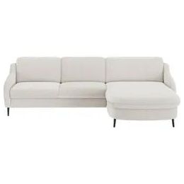 Sit & More Ecksofa SIT & MORE "Soul L-Form" Sofas Gr. B/H/T: 280cm x 90cm x 182cm, Flachgewebe, Recamiere rechts, ohne Bett-ohne Bettkasten, weiß wahlweise mit Bettfunktion und Bettkasten oder Schubkasten