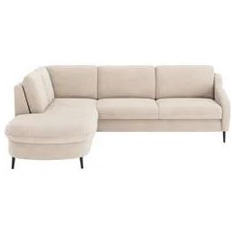 Sit & More Ecksofa SIT & MORE "Soul L-Form" Sofas Gr. B/H/T: 257cm x 90cm x 239cm, Microfaser, Ottomane links, mit Bett-ohne Bettkasten, beige wahlweise mit Bettfunktion und Bettkasten oder Schubkasten