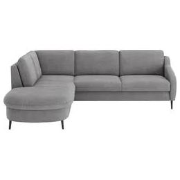 Sit & More Ecksofa SIT & MORE "Soul L-Form" Sofas Gr. B/H/T: 257cm x 90cm x 239cm, Microfaser, Ottomane links, mit Bett-ohne Bettkasten, grau wahlweise mit Bettfunktion und Bettkasten oder Schubkasten