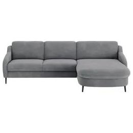 Sit & More Ecksofa SIT & MORE "Soul L-Form" Sofas Gr. B/H/T: 280cm x 90cm x 182cm, Struktur, Recamiere rechts, mit Bett-mit Bettkasten, grau (stone) wahlweise mit Bettfunktion und Bettkasten oder Schubkasten