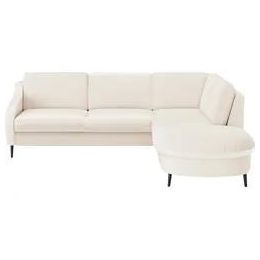 Sit & More Ecksofa SIT & MORE "Soul L-Form" Sofas Gr. B/H/T: 257cm x 90cm x 239cm, Flachgewebe, Ottomane rechts, mit Bett-ohne Bettkasten, beige wahlweise mit Bettfunktion und Bettkasten oder Schubkasten