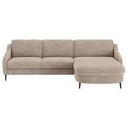 Sit & More Ecksofa SIT & MORE "Soul L-Form" Sofas Gr. B/H/T: 280cm x 90cm x 182cm, Struktur, Recamiere rechts, ohne Bett-ohne Bettkasten, beige wahlweise mit Bettfunktion und Bettkasten oder Schubkasten