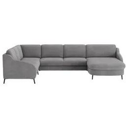 Sit & More Wohnlandschaft SIT & MORE "Soul U-Form" Sofas Gr. B/H/T: 356cm x 90cm x 227cm, Microfaser, Recamiere rechts, ohne Bett-ohne Schubkasten, grau wahlweise mit Bettfunktion und Bettkasten oder Schubkasten