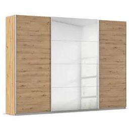 Schwebetürenschrank Rauch "Kleiderschrank Schrank Garderobe AGORDO mit Dekor- oder Hochglanzfront" Schränke Gr. B/H/T: 315cm x 229cm x 62cm, 3 St., braun (eiche artisan) durchdachte Innenausstattung, in 4 Breiten und 2 Höhen MADE IN GERMANY