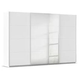 Schwebetürenschrank Rauch "Kleiderschrank Schrank Garderobe AGORDO mit Dekor- oder Hochglanzfront" Schränke Gr. B/H/T: 315cm x 210cm x 62cm, 3 St., weiß (alpinweiß) durchdachte Innenausstattung, in 4 Breiten und 2 Höhen MADE IN GERMANY