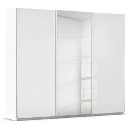 Schwebetürenschrank Rauch "Kleiderschrank Schrank Garderobe AGORDO mit Dekor- oder Hochglanzfront" Schränke Gr. B/H/T: 271cm x 229cm x 62cm, 3 St., weiß (alpinweiß/hochglanz weiß) durchdachte Innenausstattung, in 4 Breiten und 2 Höhen MADE IN GERMANY