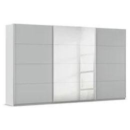 Schwebetürenschrank Rauch "Kleiderschrank Schrank Garderobe AGORDO mit Dekor- oder Hochglanzfront" Schränke Gr. B/H/T: 360cm x 210cm x 62cm, 3 St., grau (seidengrau) durchdachte Innenausstattung, in 4 Breiten und 2 Höhen MADE IN GERMANY