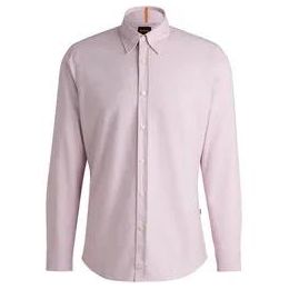 Businesshemd BOSS ORANGE "Rickert_M" Gr. XL, N-Gr, lila (open purple548) Herren Hemden mit Button-down-Kragen