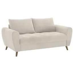 2,5-Sitzer Home Affaire "Blackburn II" Sofas Gr. B/H/T: 180cm x 71cm x 90cm, Microfaser, beige (novaclean avanti 4 ecru) Mit Kaltschaumpolsterung bis 140 kg belastbar