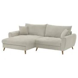 Ecksofa Home Affaire "Blackburn II" Sofas Gr. B/H/T: 246cm x 71cm x 170cm, Soft clean, Recamiere links, beige (novaclean avanti 6 taupe) Wahlweise mit Kaltschaumpolsterung bis 140 kg belastbar