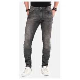 Cipo & Baxx Röhrenjeans CIPO & BAXX "Jeans" Gr. 40, Länge 32, grau (anthracite) Herren Jeans mit Elasthanzusatz, CD374