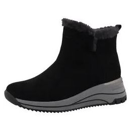 Winterboots Tom Tailor Gr. 36, schwarz Damen Schuhe Keilabsatz, Plateau, Stiefelette mit Fellimitat-Kragen