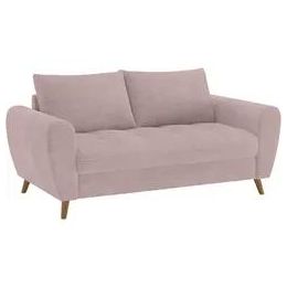 2,5-Sitzer Home Affaire "Blackburn II" Sofas Gr. B/H/T: 180cm x 71cm x 90cm, Cord, rosa (stripes 8626 flamingo) Mit Kaltschaumpolsterung bis 140 kg belastbar