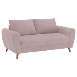 2,5-Sitzer Home Affaire "Blackburn II" Sofas Gr. B/H/T: 180cm x 71cm x 90cm, Cord, rosa (stripes 8626 flamingo) Wahlweise mit Kaltschaumpolsterung bis 140 kg belastbar