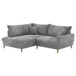 Ecksofa MR. COUCH "Blackburn II L-Form", grau (dolce 16 graphite), B:230cm H:71cm T:190cm, Dolce (100% Polyester), Sofas, Wahlweise mit Kaltschaumpolsterung bis 140 kg belastbar