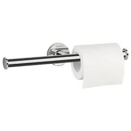 Toilettenpapierhalter Hansgrohe "Logis Universal", silber (chrom), B:29,6cm H:5,5cm L:7,7cm, Metall, Toilettenpapierhalter, Toilettenpapierhalter doppelt, chrom