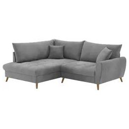 Ecksofa MR. COUCH "Blackburn II L-Form", grau (memphis 20 stone), B:230cm H:71cm T:190cm, Memphis (Grundgewebe - 100% Polyester; Nutzschicht- 90% Polyester / 10% Polyamide), Sofas, Wahlweise mit Kaltschaumpolsterung bis 140 kg belastbar