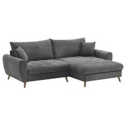 Ecksofa MR. COUCH "Blackburn II, L-Form", schwarz (memphis 17 schwarz), B:246cm H:71cm T:170cm, Memphis (Grundgewebe - 100% Polyester; Nutzschicht- 90% Polyester / 10% Polyamide), Sofas, Mit Kaltschaumpolsterung bis 140 kg belastbar