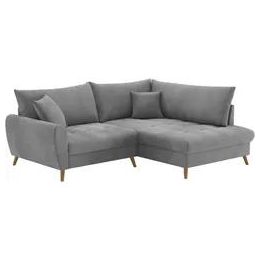 Ecksofa MR. COUCH "Blackburn II, L-Form", grau (memphis 20 stone), B:230cm H:71cm T:190cm, Memphis (Grundgewebe - 100% Polyester; Nutzschicht- 90% Polyester / 10% Polyamide), Sofas, Mit Kaltschaumpolsterung bis 140 kg belastbar