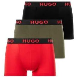 Trunk Hugo UNDERWEAR "TRUNK TRIPLET NEBULA" Gr. L, lila (open miscellaneous 965) Herren Unterhosen mit elastischem Logobund