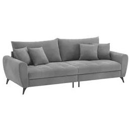 Big-Sofa Home Affaire "Blackburn II" Sofas Gr. B/H/T: 260cm x 71cm x 108cm, Microfaser, grau (memphis 20 stone) Wahlweise mit Kaltschaumpolsterung bis 140 kg belastbar