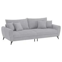 Big-Sofa Home Affaire "Blackburn II" Sofas Gr. B/H/T: 260cm x 71cm x 108cm, Cord, grau (stripes 8637 warm grau) Wahlweise mit Kaltschaumpolsterung bis 140 kg belastbar