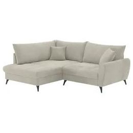 Ecksofa MR. COUCH "Blackburn II L-Form", beige (novaclean avanti 6 taupe), B:230cm H:71cm T:190cm, Novaclean Avanti (100% Polyester), Sofas, Wahlweise mit Kaltschaumpolsterung bis 140 kg belastbar