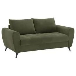 2,5-Sitzer Home Affaire "Blackburn II" Sofas Gr. B/H/T: 180 cm x 71 cm x 90 cm, Microfaser 1, grün (memphis 12 green) Wahlweise mit Kaltschaumpolsterung bis 140 kg belastbar