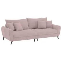 Big-Sofa Home Affaire "Blackburn II" Sofas Gr. B/H/T: 260cm x 71cm x 108cm, Cord, rosa (stripes 8626 flamingo) Wahlweise mit Kaltschaumpolsterung bis 140 kg belastbar