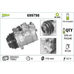 Valeo Kompressor, Klimaanlage AUSTAUSCHTEIL 12V für MERCEDES-BENZ A0002302011 0002342411 000230701180 699798