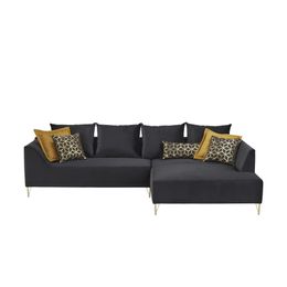 Ecksofa Reyhan &brvbar; schwarz &brvbar; Ma&szlig;e (cm): B: 304 H: 94 T: 202 &raquo; Sconto