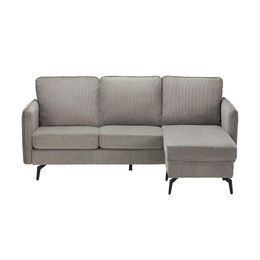 Ecksofa Atisha &brvbar; grau &brvbar; Ma&szlig;e (cm): B: 193 H: 86 T: 136 &raquo; Sconto