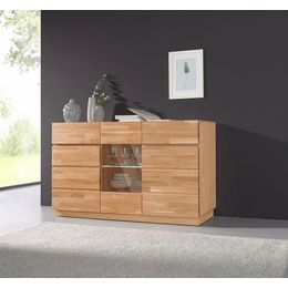 Sideboard Home Affaire "Laima" Sideboards braun (eiche teilmassiv) Kommode, Breite 140 cm, teilmassiv, FSC-zertifiziert