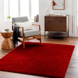 Hochflor-Teppich SURYA "TRENTO", rot, B:200cm H:31mm L:275cm, Kunstfaser, Teppiche