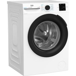 A (A bis G) Beko Waschmaschine "BM3WFU3841X" Waschmaschinen Waschen mit EnergySpin: Bis zu 35 % Energie sparen – nicht nur in Eco weiß