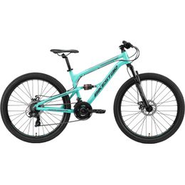 Mountainbike Bikestar Fahrräder Gr. 42cm, 27,5 Zoll (69,85cm), grün für Damen und Herren, Kettenschaltung