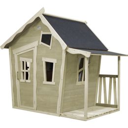 Spielhaus EXIT "Crooky 150" Spielhäuser beige (natur/grün) Kinder BxTxH: 216,5x145x169 cm