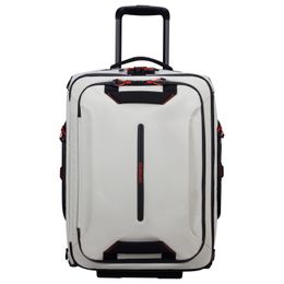 Weichgepäck-Trolley Samsonite "ECODIVER 55" Gr. B/H/T: 40cm x 55cm x 25cm 51 l, weiß (cloude white) Koffer Reisetasche, Trolley